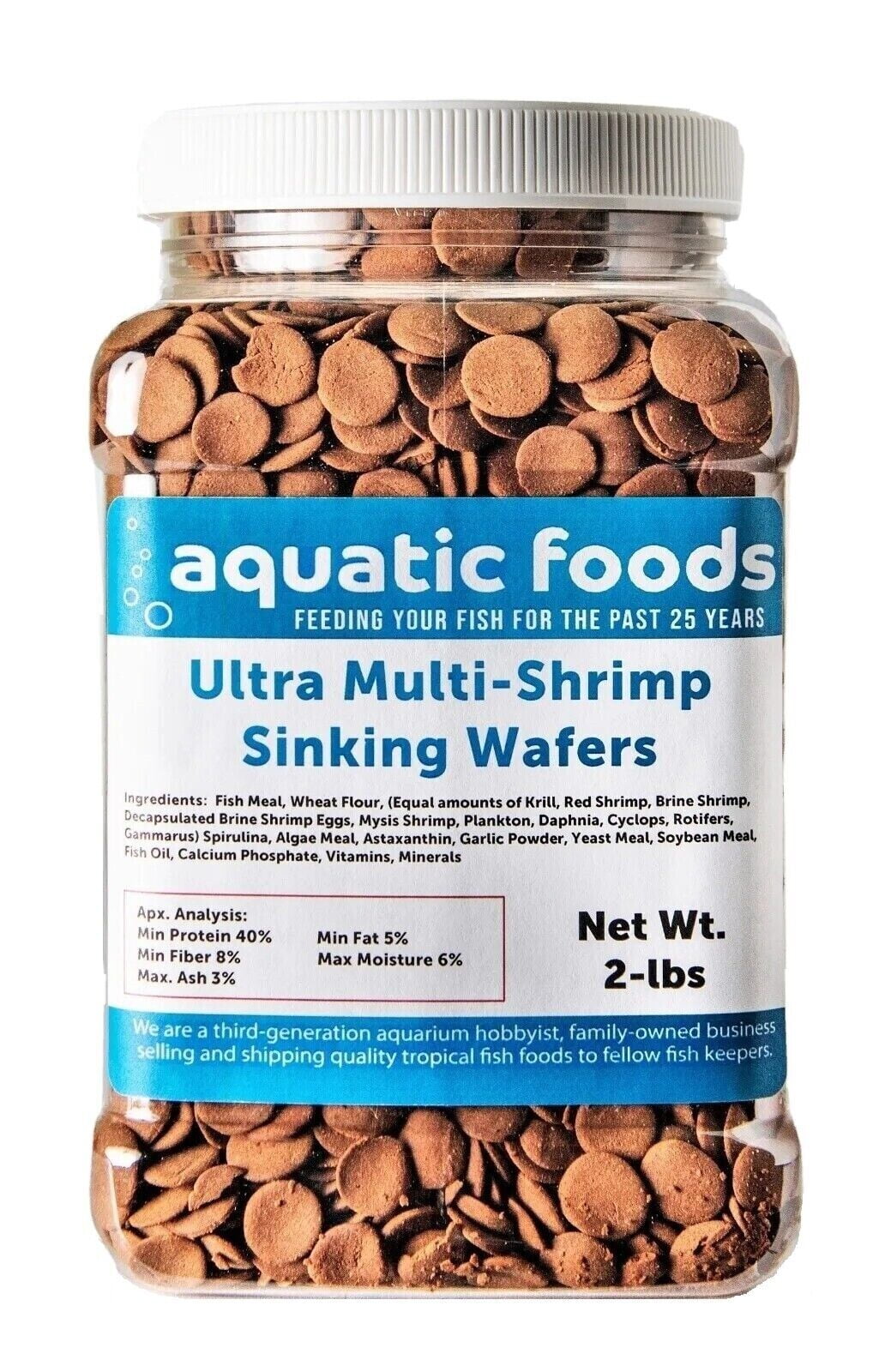 Ultra Multi-Shrimp 1/2" Small Sinking Wafers for Bottom Fish, Shrimp ...