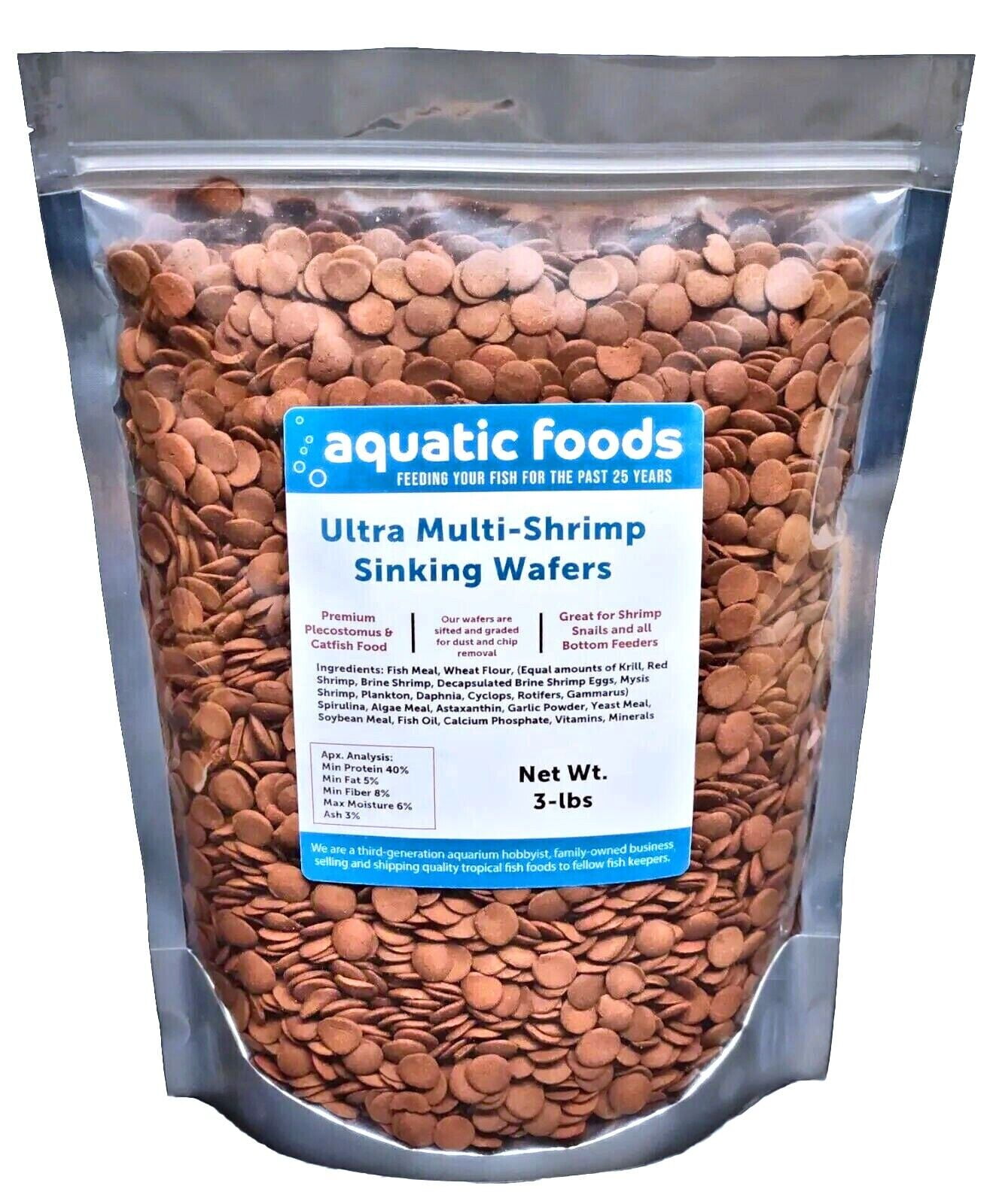 Ultra Mutli-Shrimp 1/2" Sinking Wafers of 10-Types of Shrimp. Ideal for ...