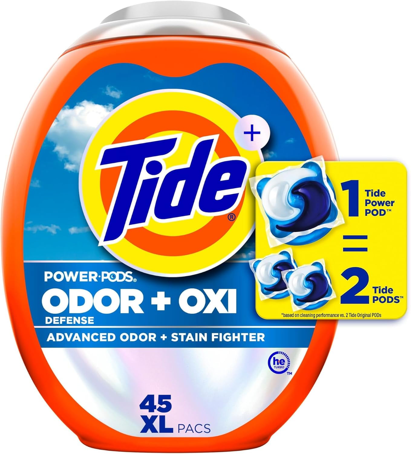 Ultra OXI Power PODS with Odor Eliminators Laundry Detergent Pacs, HE ...