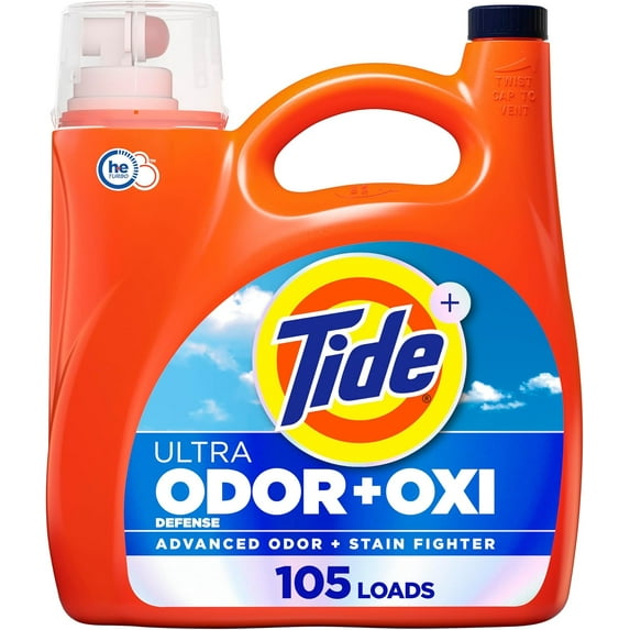 Ultra Odor Defense Plus Oxi Liquid Laundry Detergent, 148 fl oz, 105 ...