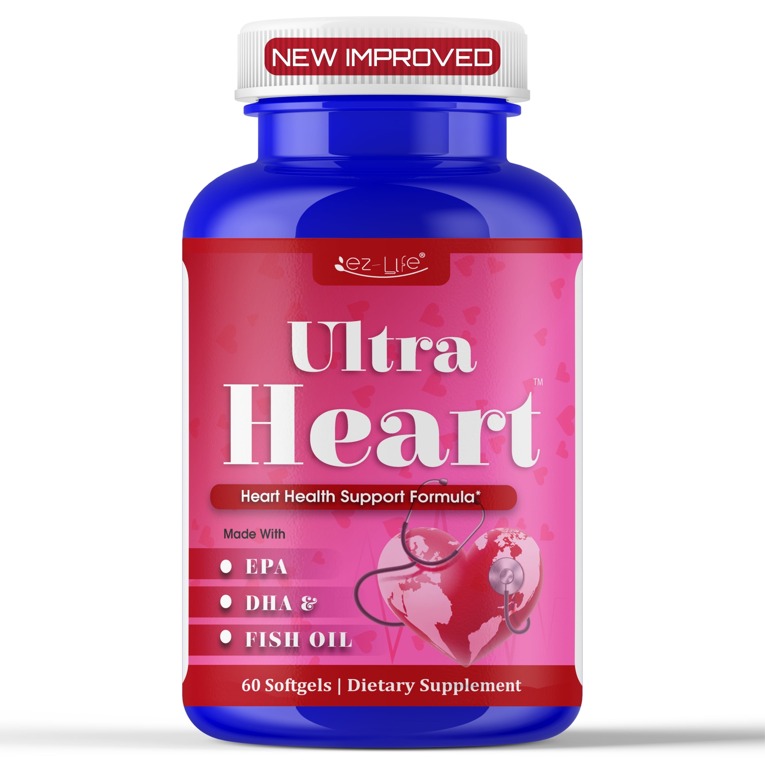 Ultra Omega 3 Fish Oil Supplement Support Heart Health - Brain Vitamin ...