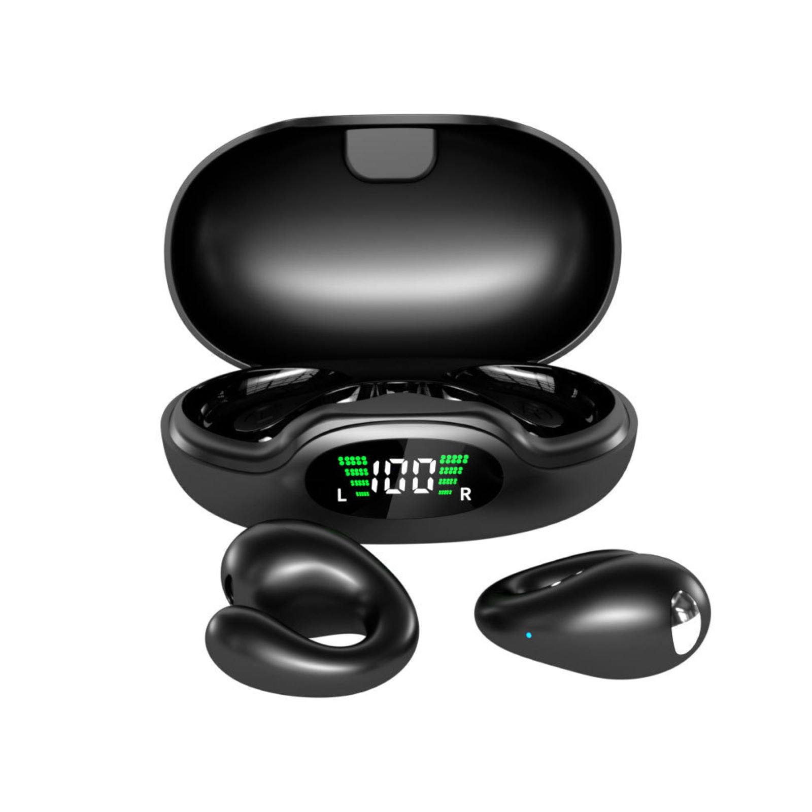 Ultra Open Ear Earbuds - Ergonomic Clip-On Earbuds, Bone Conduction ...