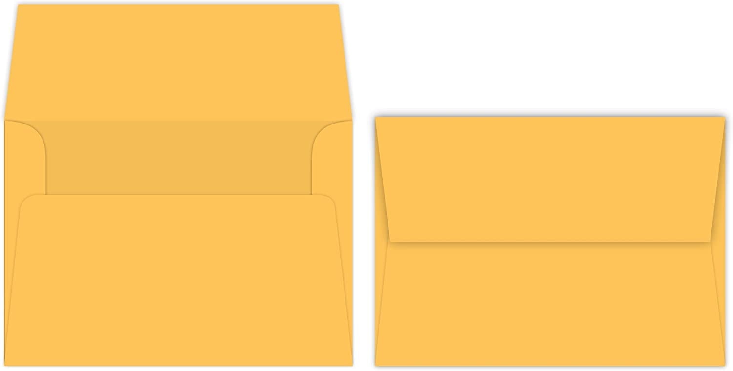 Ultra Orange A7 Bright Color Envelopes - 5 1/4 x 7 1/4 Inches - Perfect ...