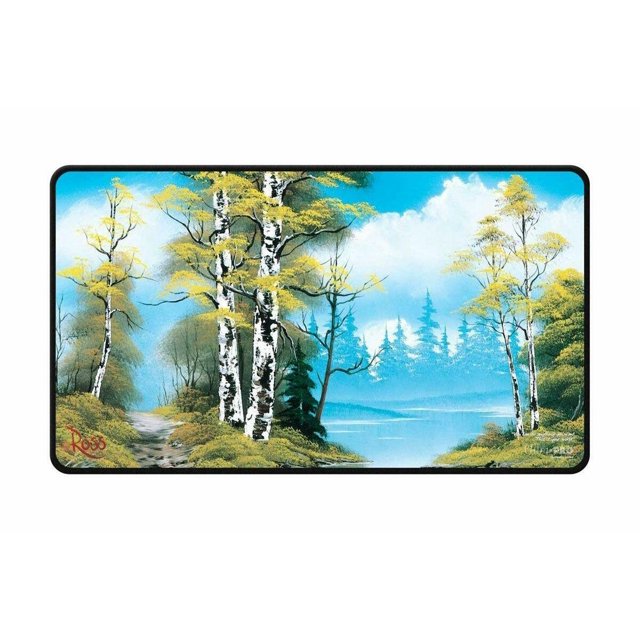 Ultra PRO: Black-Stitched Playmat - Bob Ross (Lakeside Path) - Walmart ...