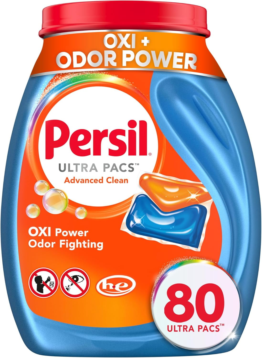 Ultra Pacs Advanced Clean Oxi+Odor Power Laundry Detergent, 80 count ...