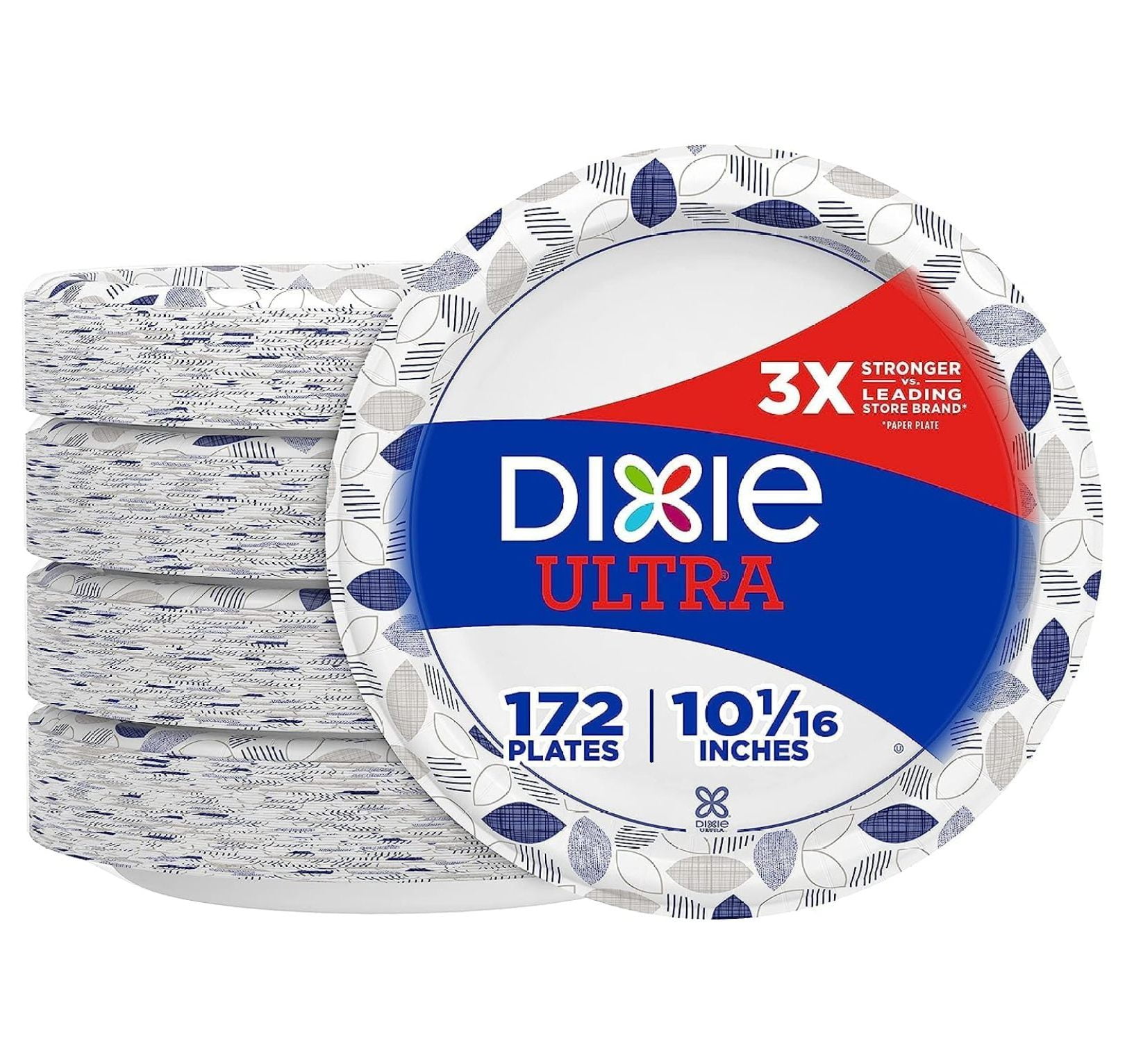 Ultra Paper Plates, 10 1/16 inch, Dinner Size Printed Disposable Plate ...