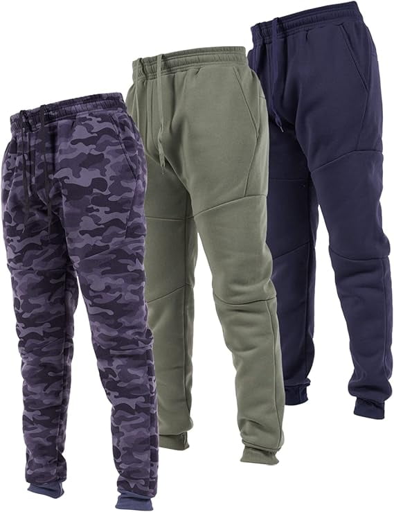 Ultra Performance 3 Pack Fleece Active Tech Joggers for Men, Mens ...