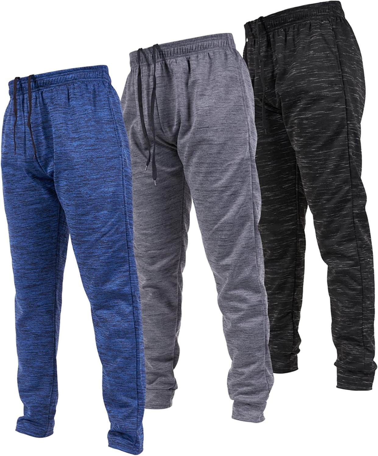 Ultra Performance 3 Pack Mens Open Bottom Sweatpants with Pockets ...