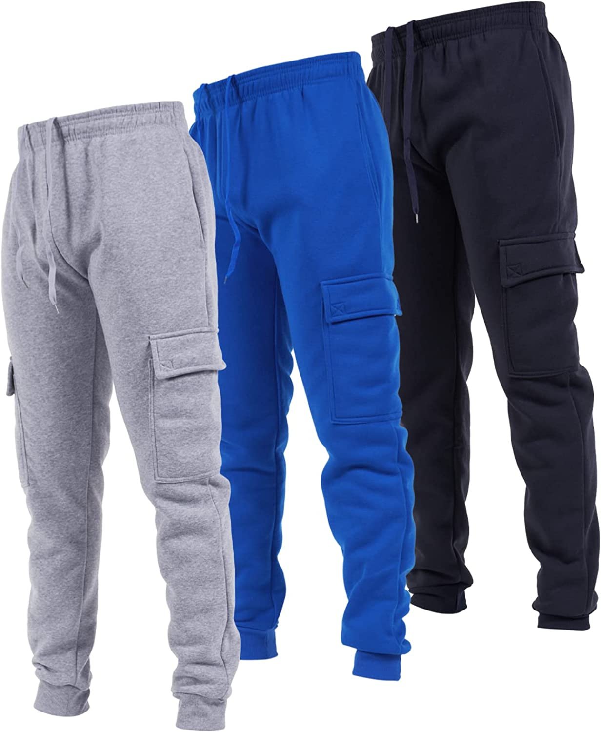 Pro Club Men's Heavyweight Fleece Cargo Sweatpants, Charcoal, Medium ...