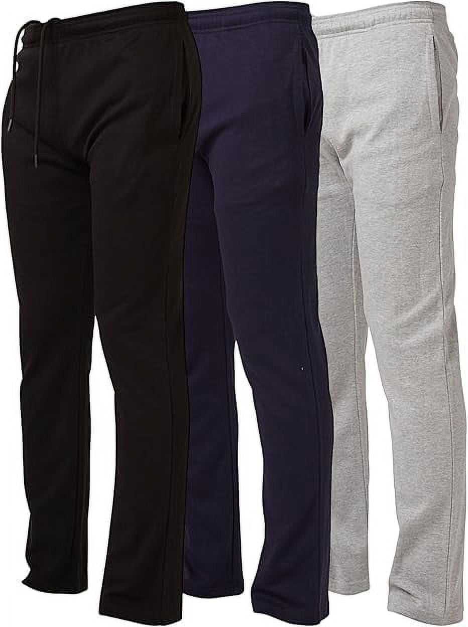 Ultra Performance 3 Pack Mens Sweatpants, Wide Leg Open Bottom Lounge ...