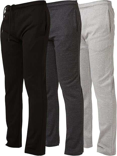 Ultra Performance 3 Pack Mens Sweatpants, Wide Leg Open Bottom Lounge ...