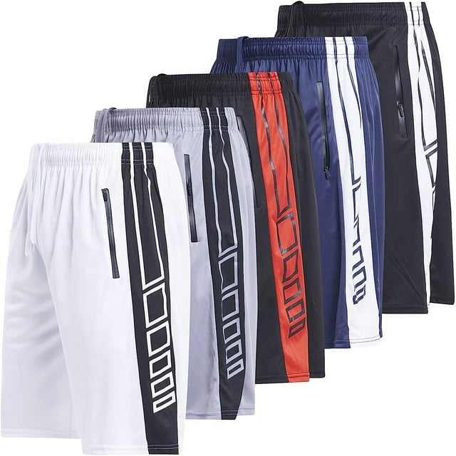 Ultra Performance Mens 5 Pack Athletic Running Shorts, Basketball Gym ...