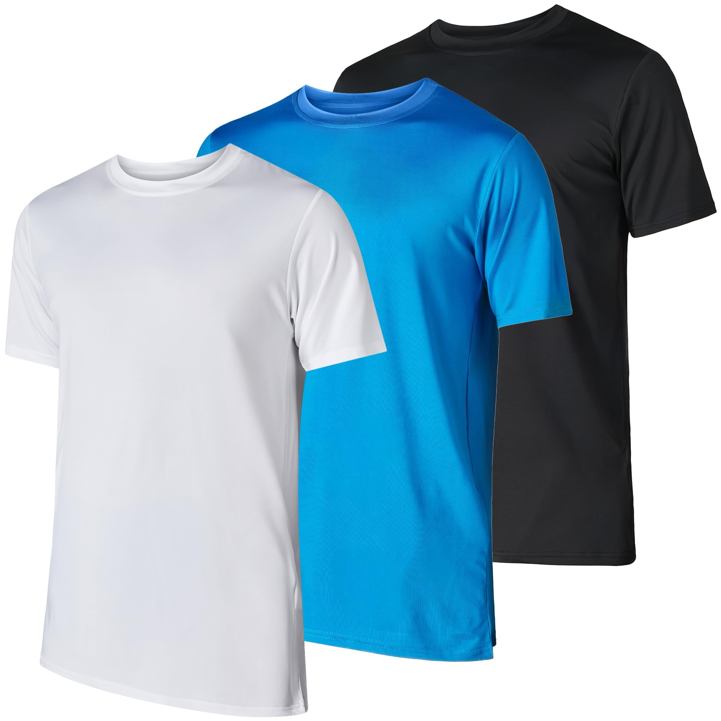 Ultra Performance Mens Workout Shirts - 3 Pack Dri-Fit Gym T-Shirts ...