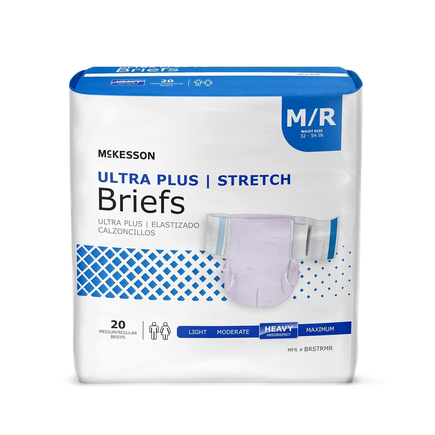 Ultra Plus Stretch Briefs, [80 Count], M/R, 32-54 in. Incontinence ...