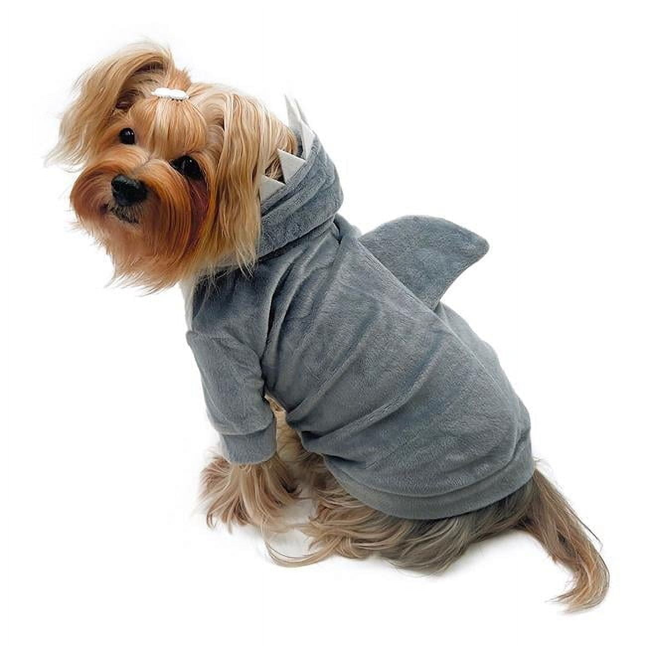 Ultra Plush Shark Hoodie with Fin & Teeth, Gray - Small - Walmart.com