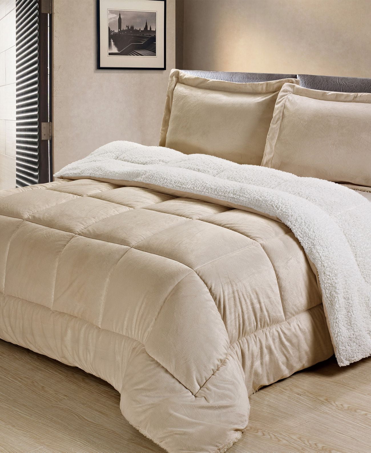 Cathay Home Inc. Ultimate Luxury Reversible Micromink and Sherpa Queen ...