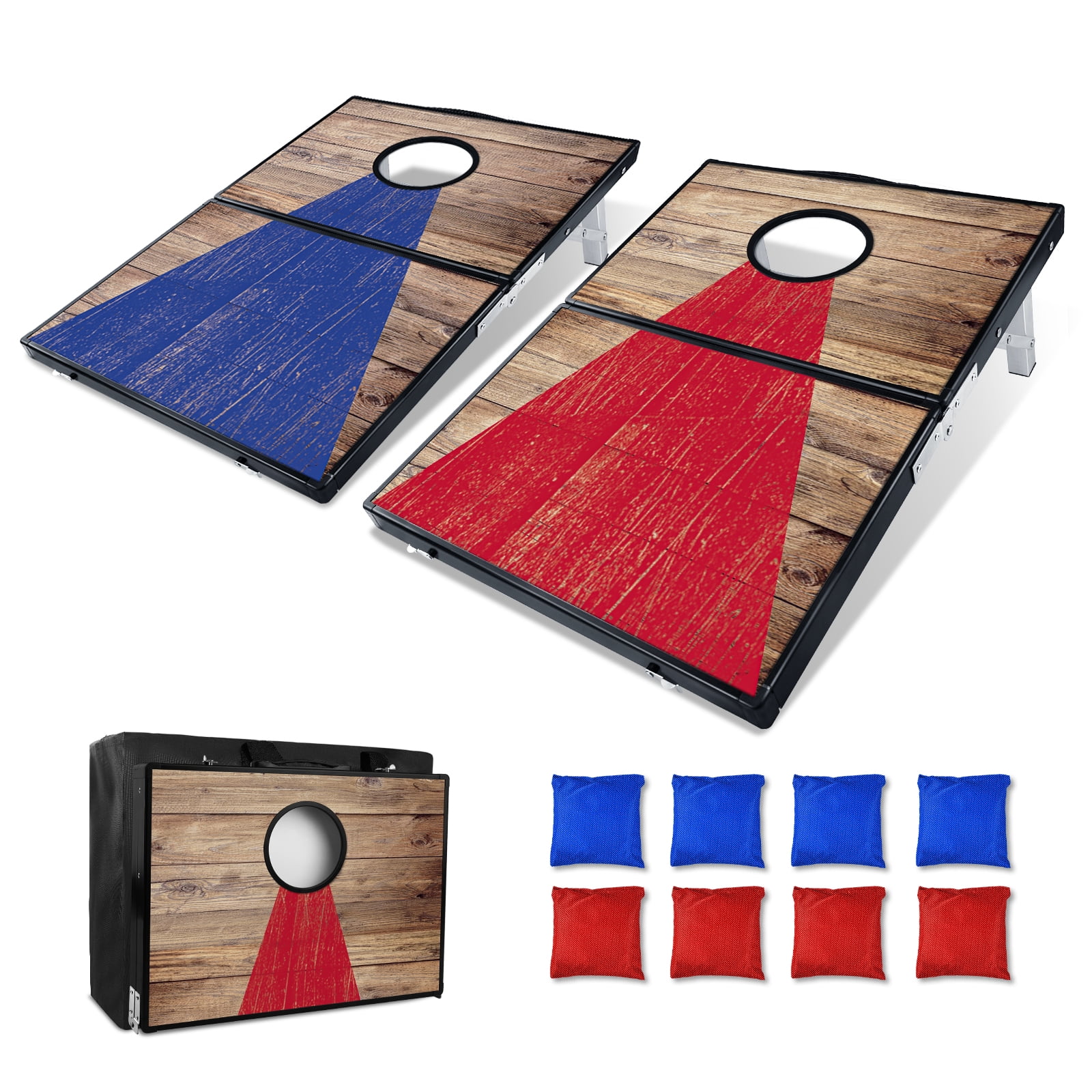 Ultra-Portable 3ft x 2ft Aluminum Alloy Cornhole Set – Foldable ...