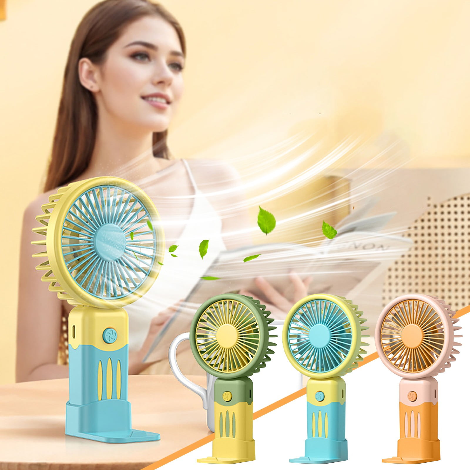 Ultra-Portable Handheld Fan for Students Personal Mute Cooling Fan with ...