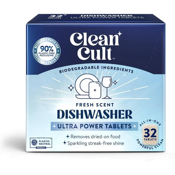 Ultra Power Dishwasher Detergent Pods for Sparkling Streak-Free Shine ...