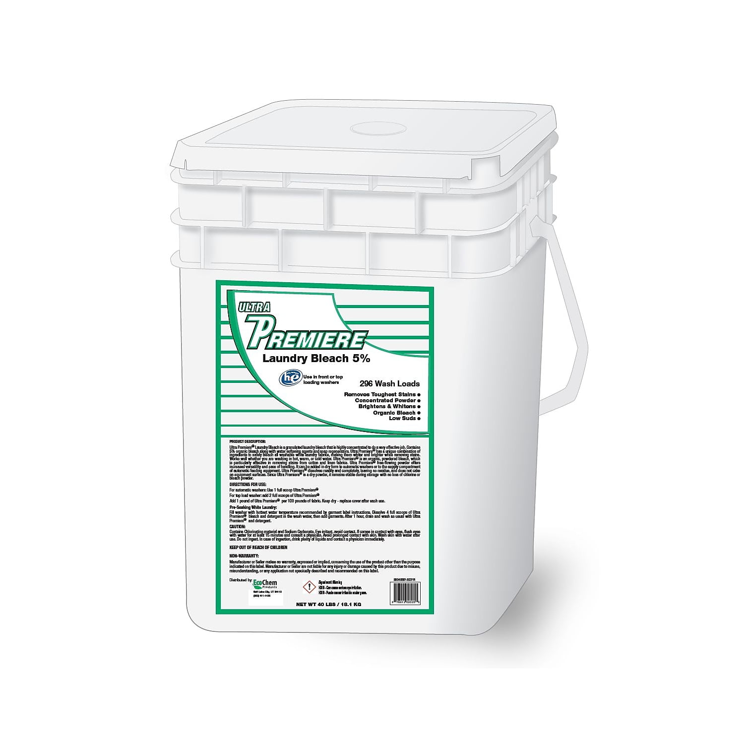 Ultra Premiere Laundry Bleach 5% CBI040SP-ECPR - Walmart Business Supplies