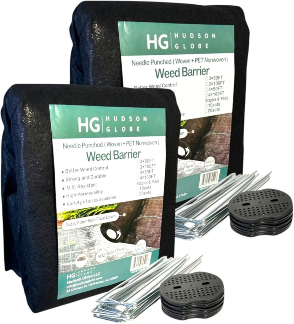 Ultra Premium, 5 OZ Weed Barrier, Landscape Fabric 2 Pack 4FT X 50 FT ...
