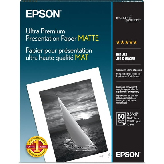 Ultra Premium Presentation Paper MATTE (8.5x11 Inches, 50 Sheets ...