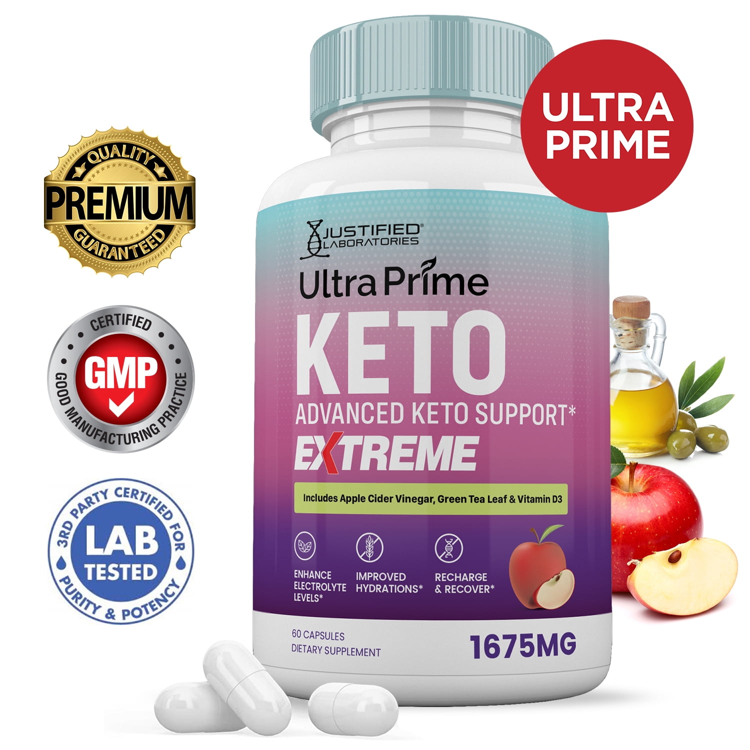Ultra Prime Keto ACV Extreme Pills 1675mg Alternative to Gummies ...