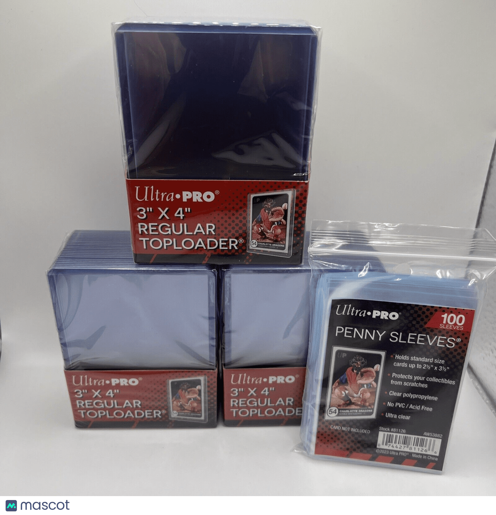 Ultra Pro 3X4 35pt Toploaders 3 Packs of 25 for Standard Cards and 100 ...