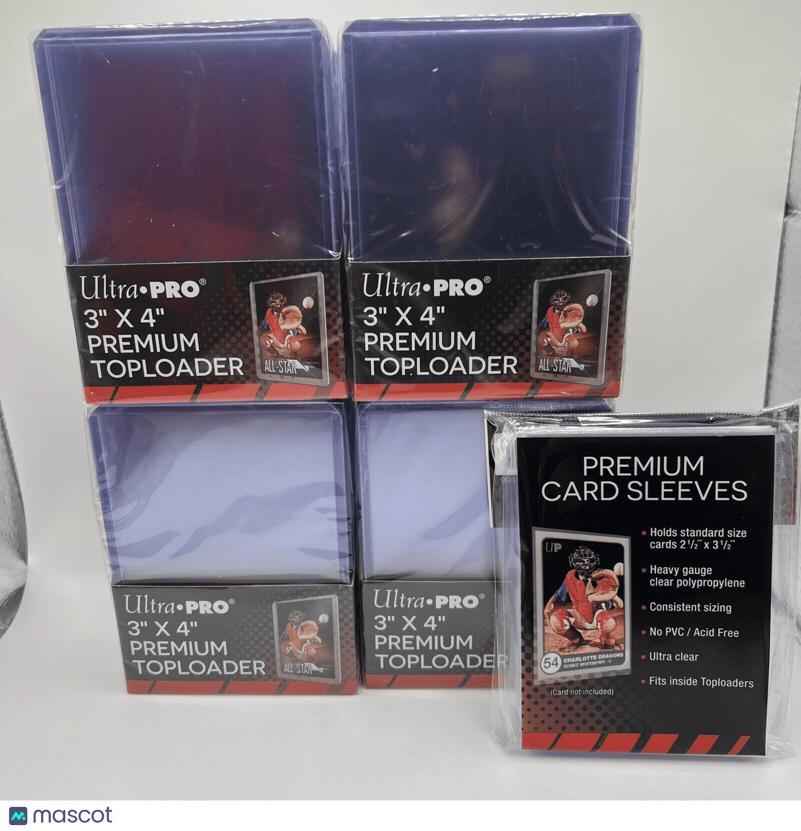 Ultra Pro 3X4 PREMIUM Toploaders 35pt 4 Packs of 25 and 100 PREMIUM ...