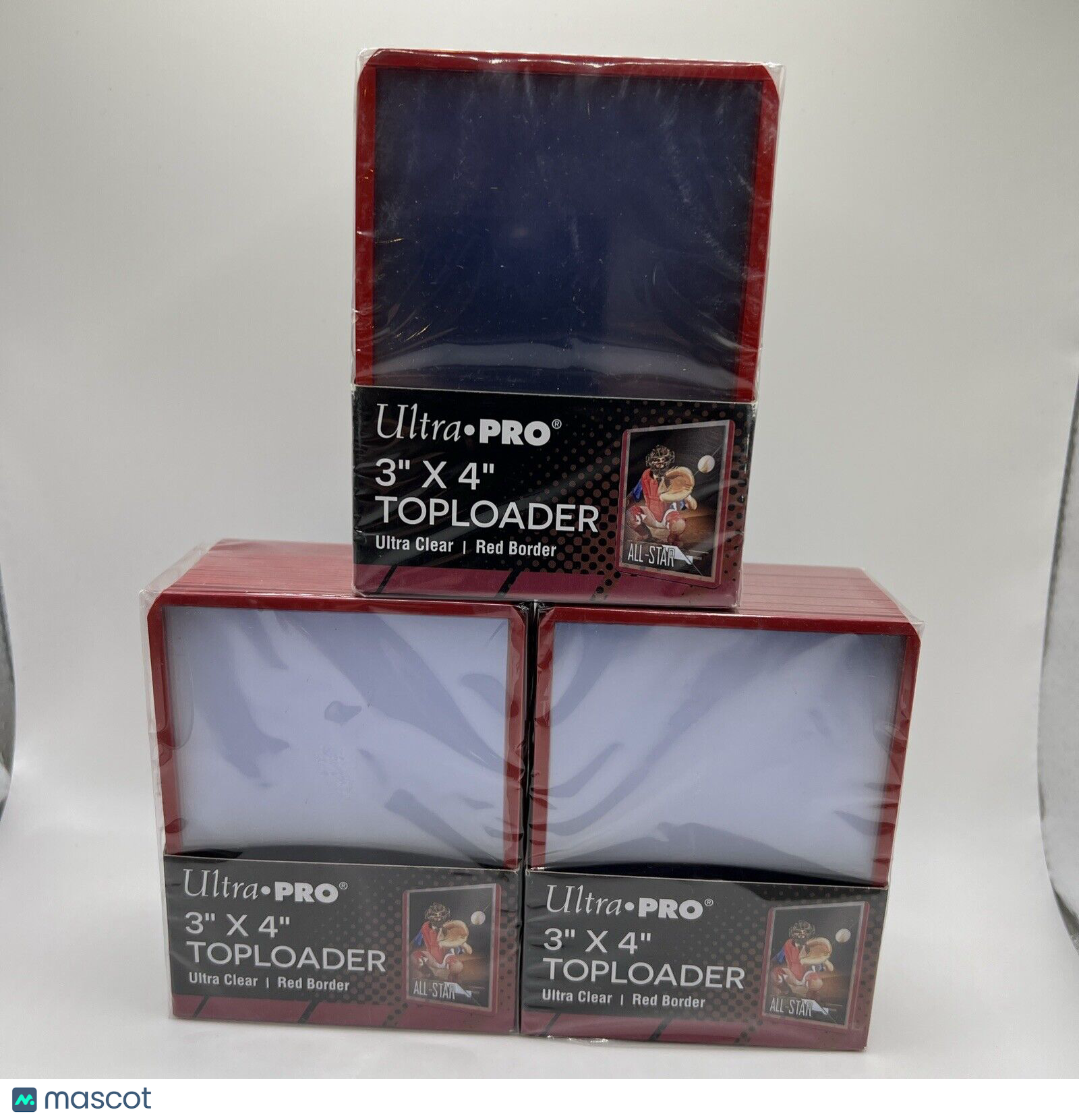 Ultra Pro 3X4 RED BORDER Toploaders 35pt 3 Packs of 25 for Standard ...