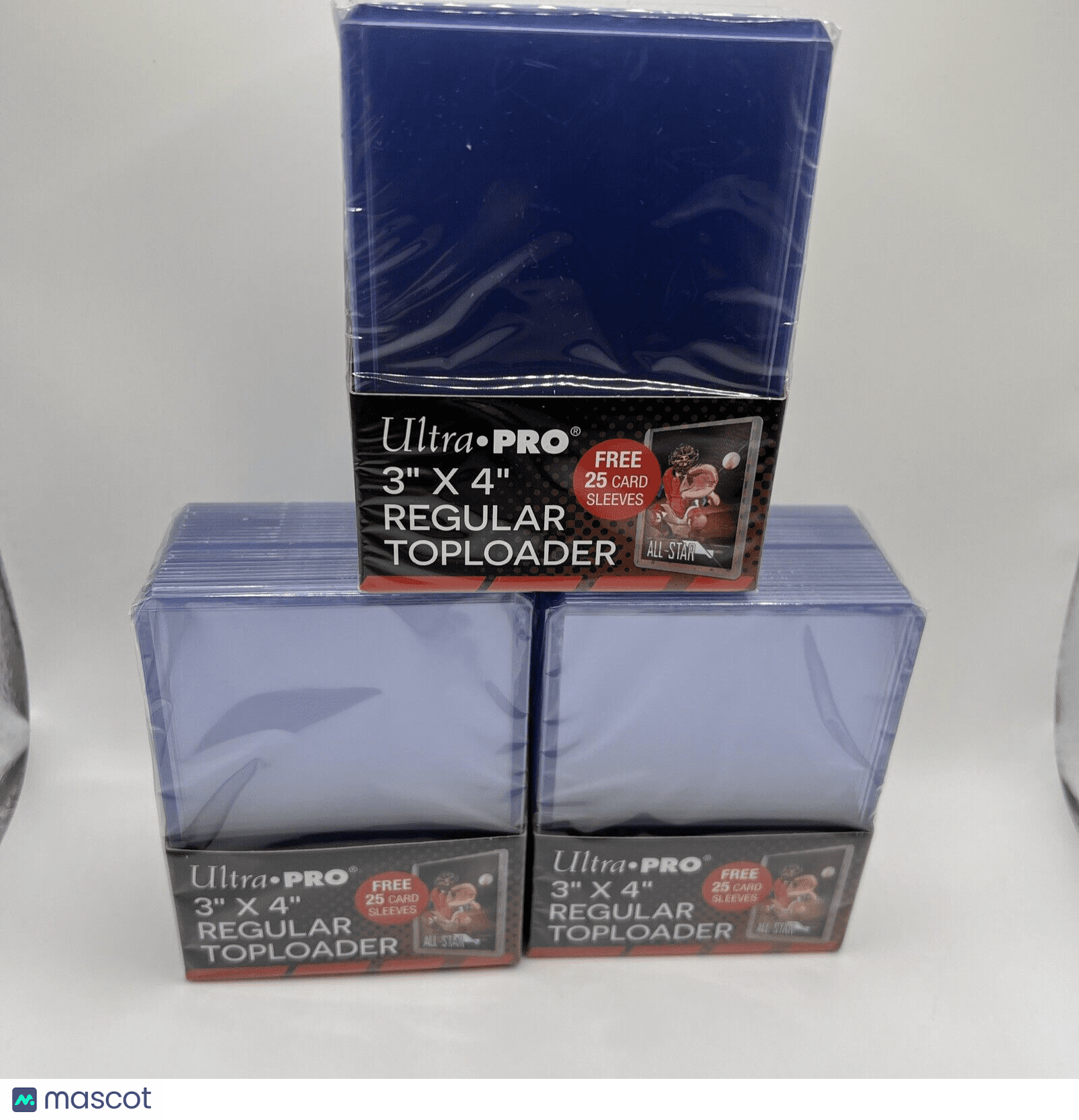 Ultra Pro 3X4 Regular Toploaders 35pt 3 Packs of 25 WITH Card Sleeves ...
