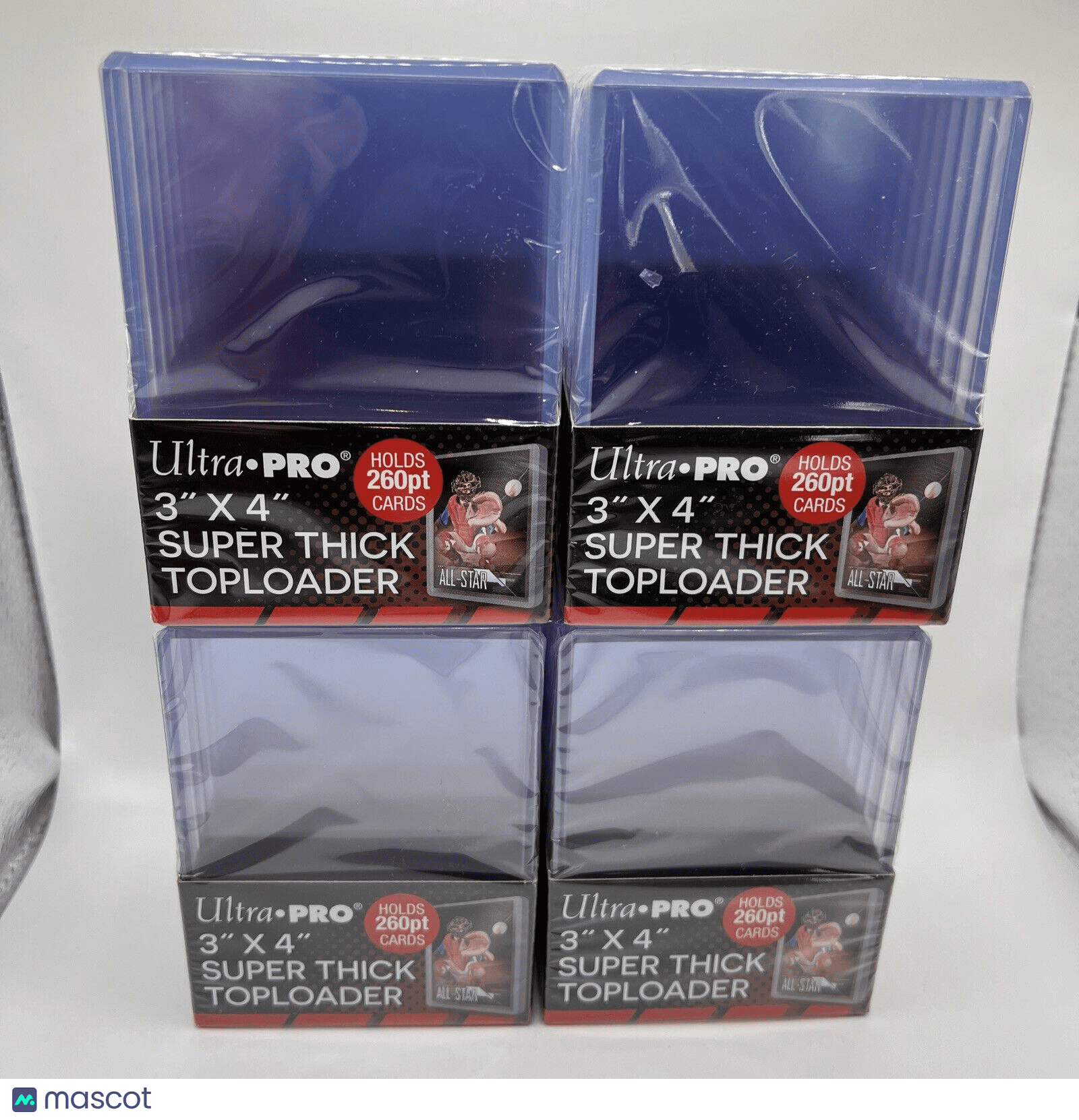 Ultra Pro 3X4 Super Thick Toploaders 4 Packs of 10 for up to 260pt ...