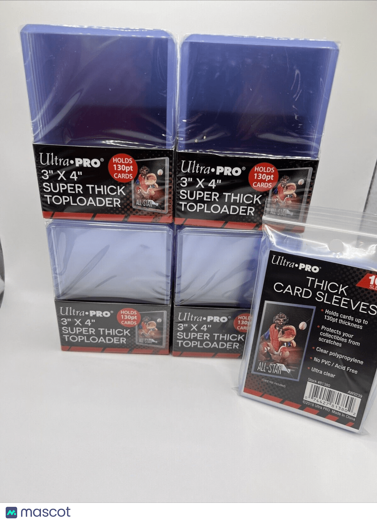 Ultra Pro 3X4 Thick Toploaders 130pt Point 4 Packs of 10 AND 100 THICK ...