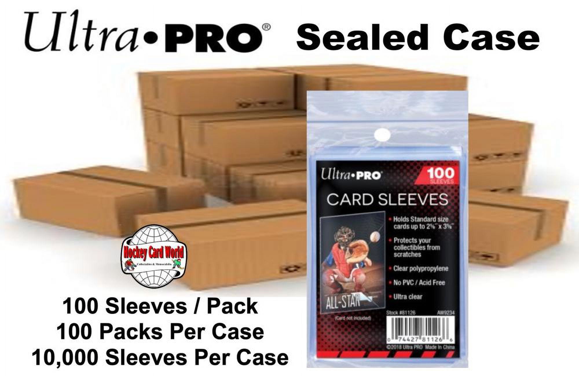 Ultra Pro Card Penny Sleeves 2.5/8 x 3.5/8 CASE - 100 Packs -10,000 ...