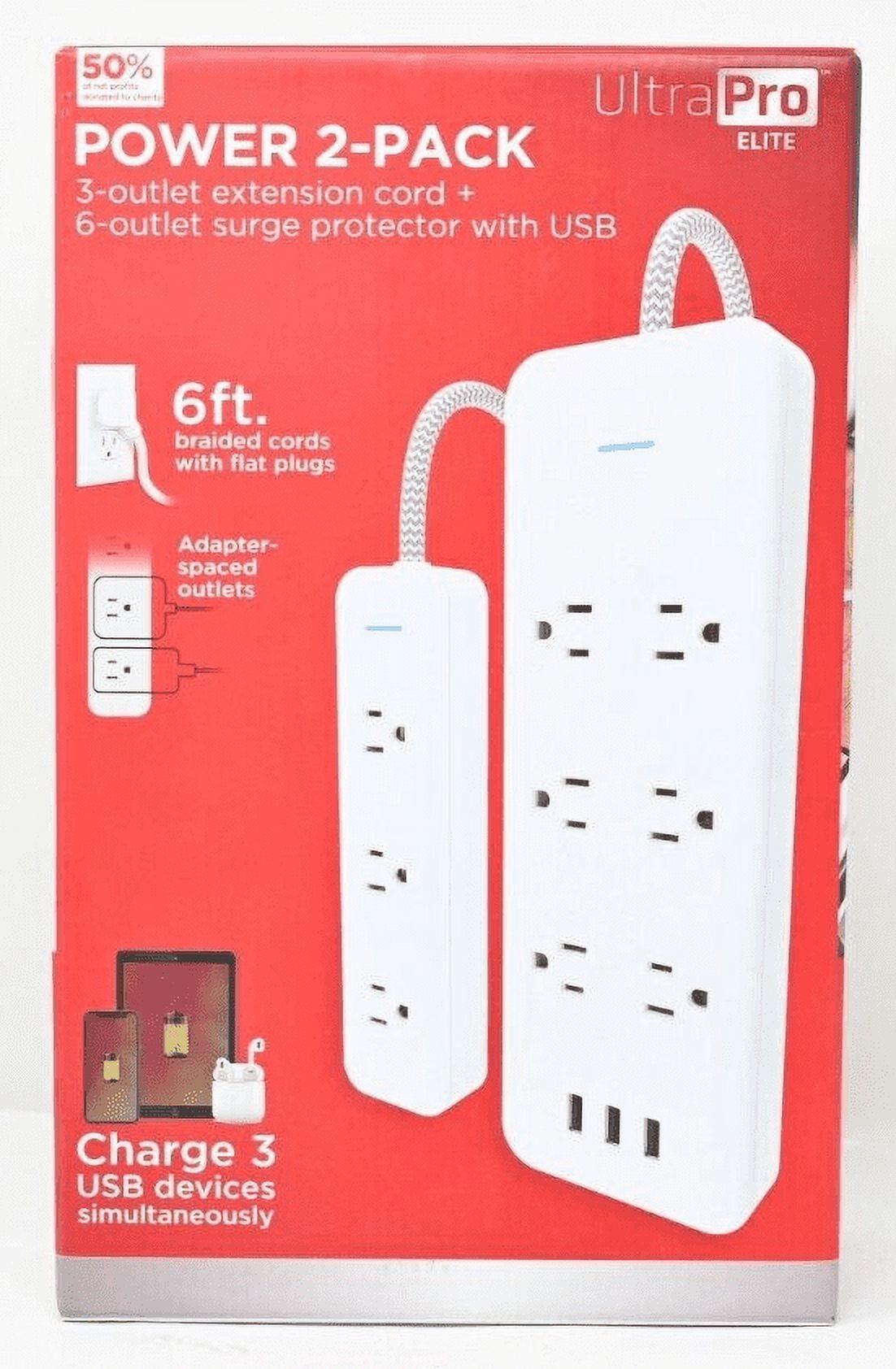 Jasco UltraPro Elite Power Bundle, 6-Outlet Surge Protector with USB ...