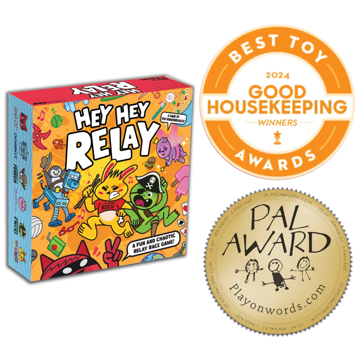 Ultra Pro Entertainment Hey Hey Relay Board Game Fun Chaotic Relay Race ...