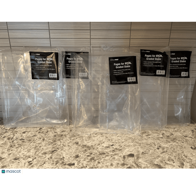 Ultra Pro Pages for PSA Graded Slabs- 4 PSA Graded Cards per Page- 5 ...