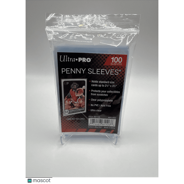 Ultra Pro Penny Card Soft Sleeves 1 Pack of 100 for Standard Sized ...
