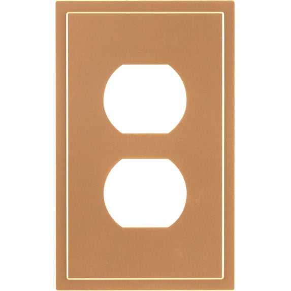 GE Screwless Wallplate for Duplex Receptacle Brushed Bronze Finishes ...