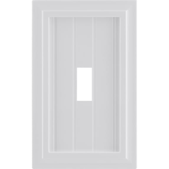 GE UltraPro Screwless Wallplate, Single Toggle Switch Plate, White ...