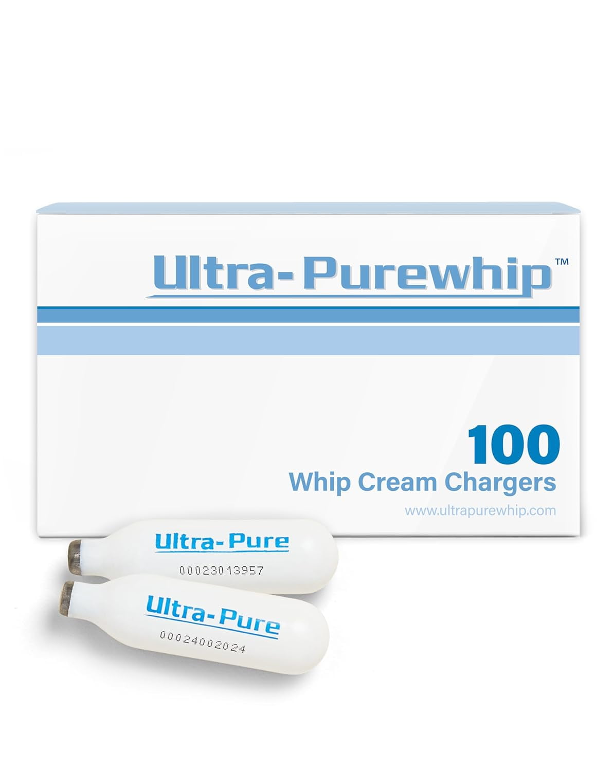 Ultra-Purewhip N2O Cream Chargers - 8g Premium Stainless Steel Whipped ...