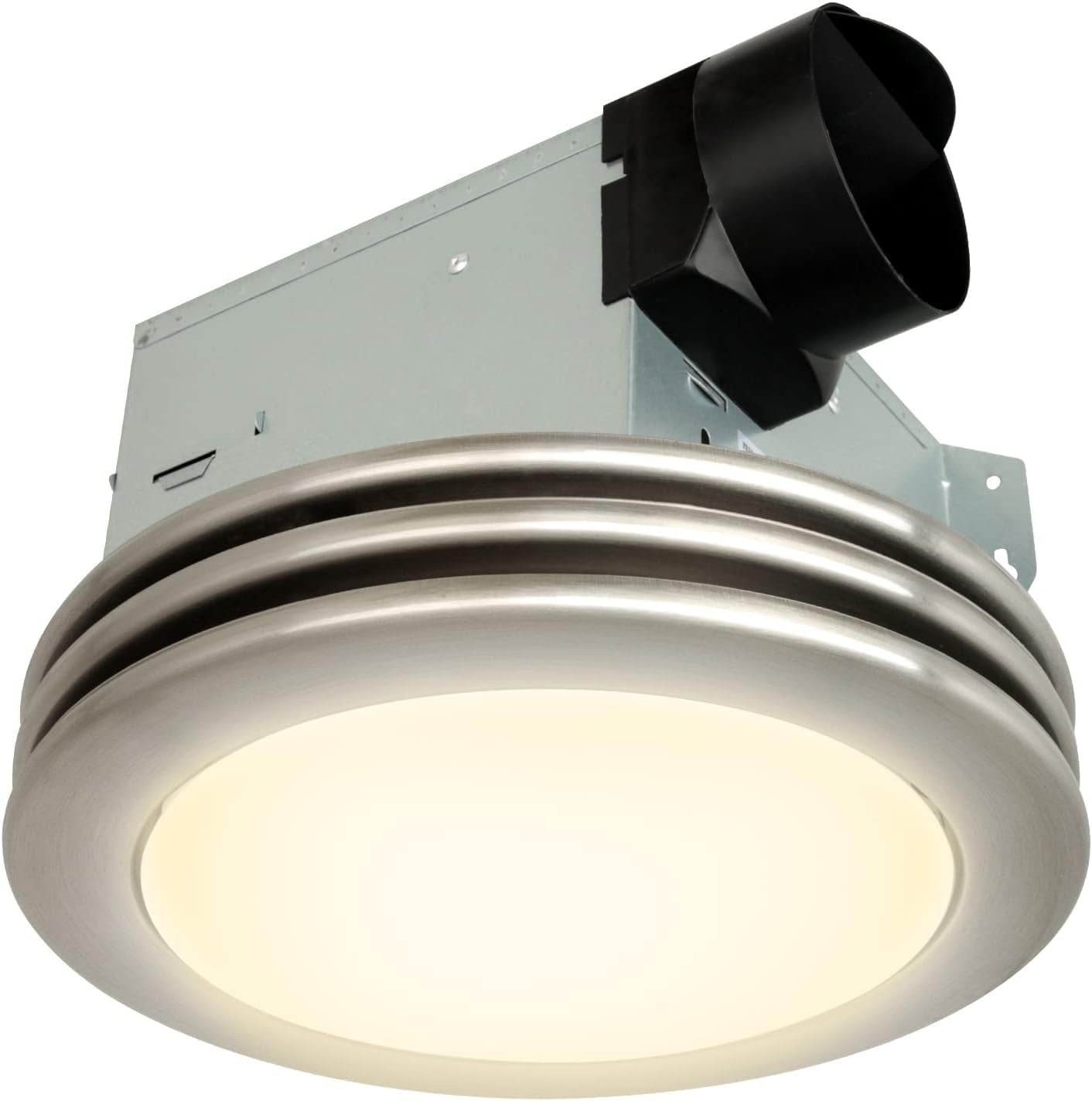 Ultra Quiet Bathroom Exhaust Fan with LED Light 80CFM 2.0 Sones Round ...