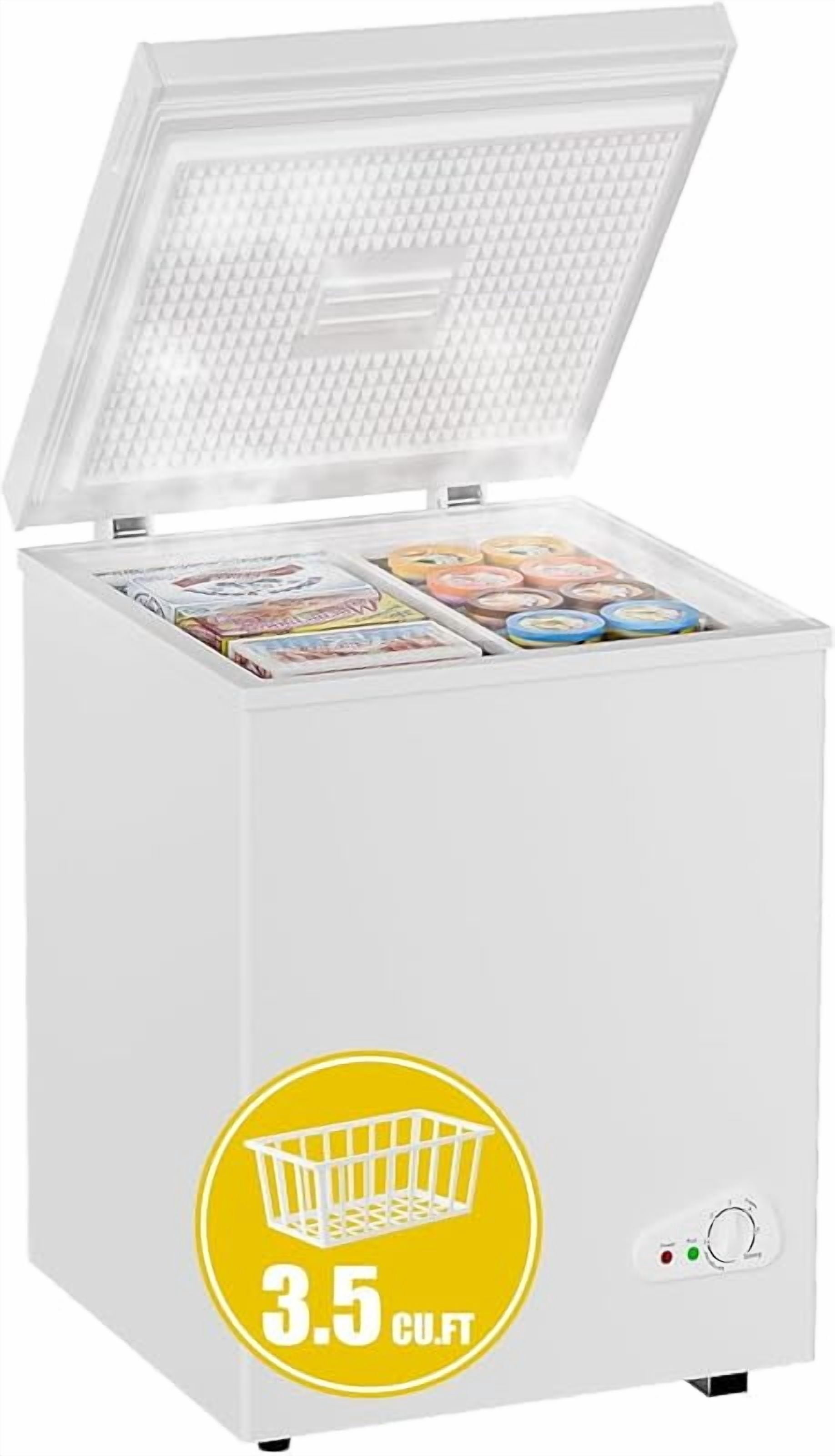 Ultra Quiet Deep Freezer - 5.0 Cu Ft Compact Chest Freezer with Fast ...