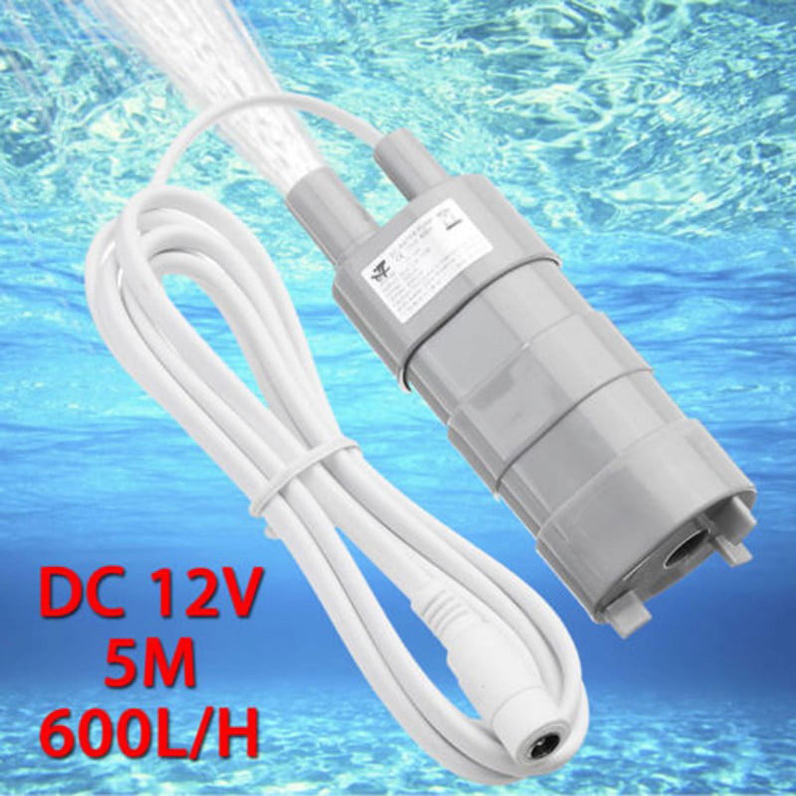 Ultra Quiet Mini DC 12V Lift 5M 600L/H Brushless Motor Submersible ...