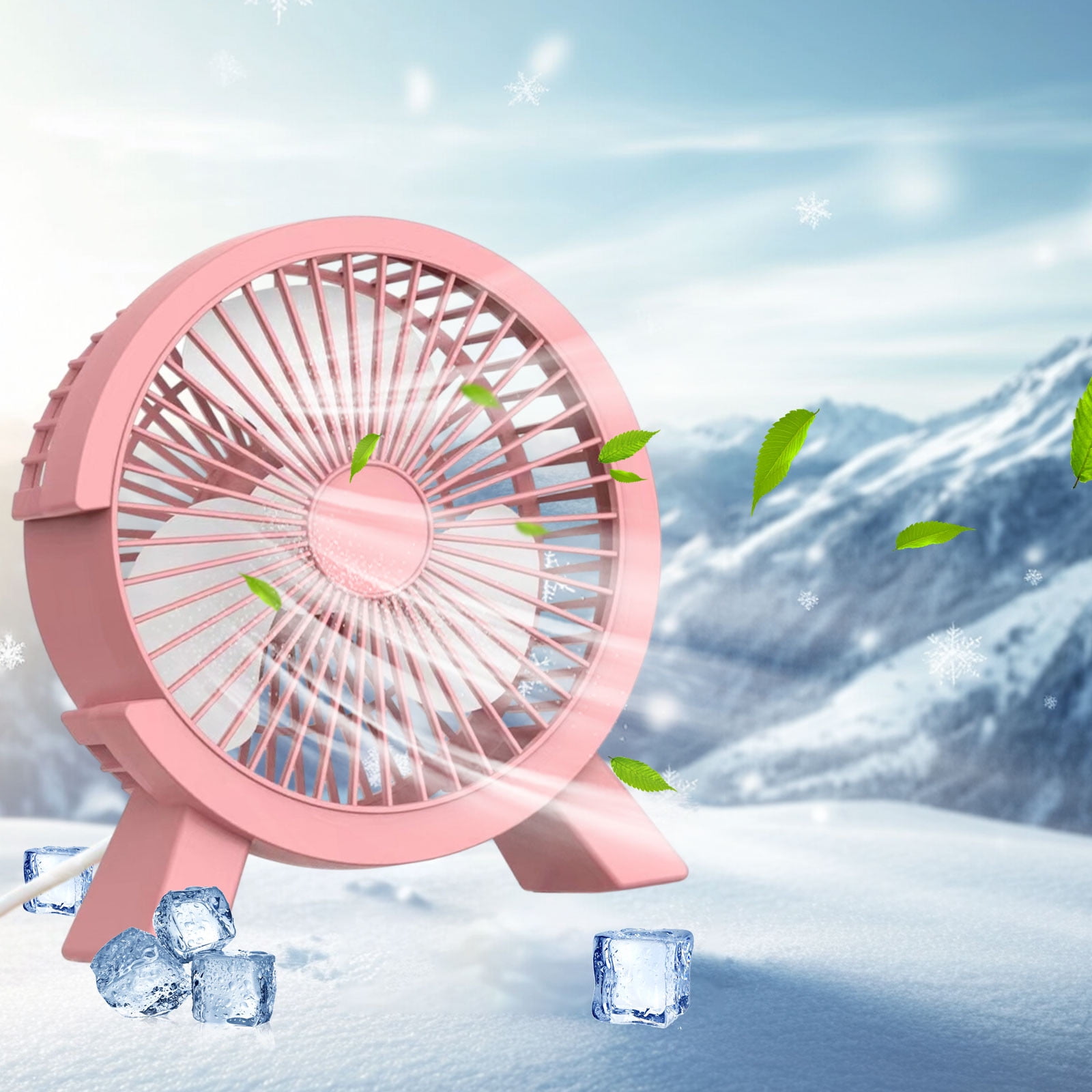 Ultra Quiet Office Desktop Fan-Small Plug in Fan with Large Airflow ...