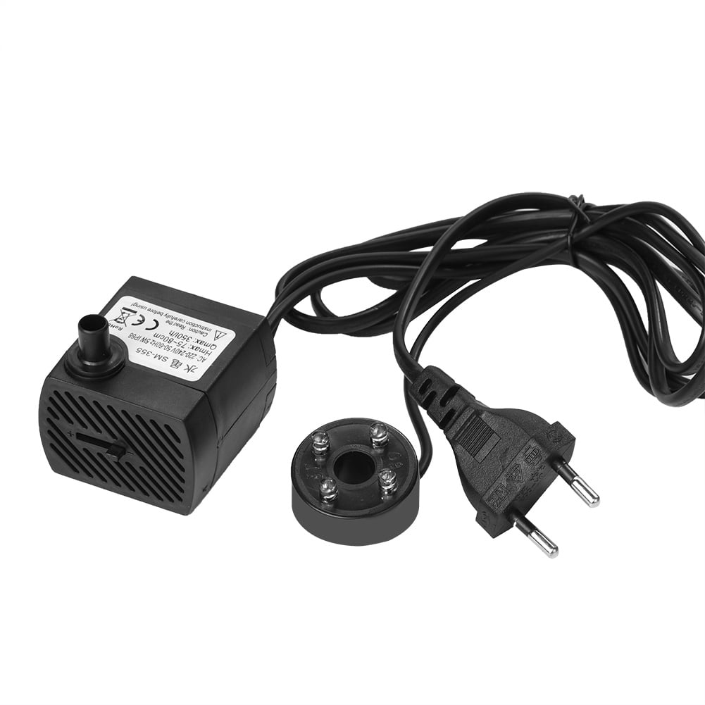 Ultra Quiet Submersible Water Pump with LED Light Fish Pond Aquarium ...
