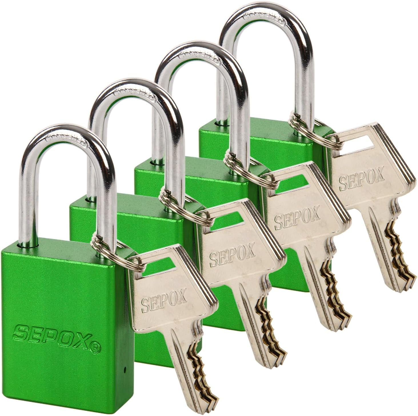Ultra Rust-Resistant Weatherproof Padlocks, Green Aluminum Set of 4 ...