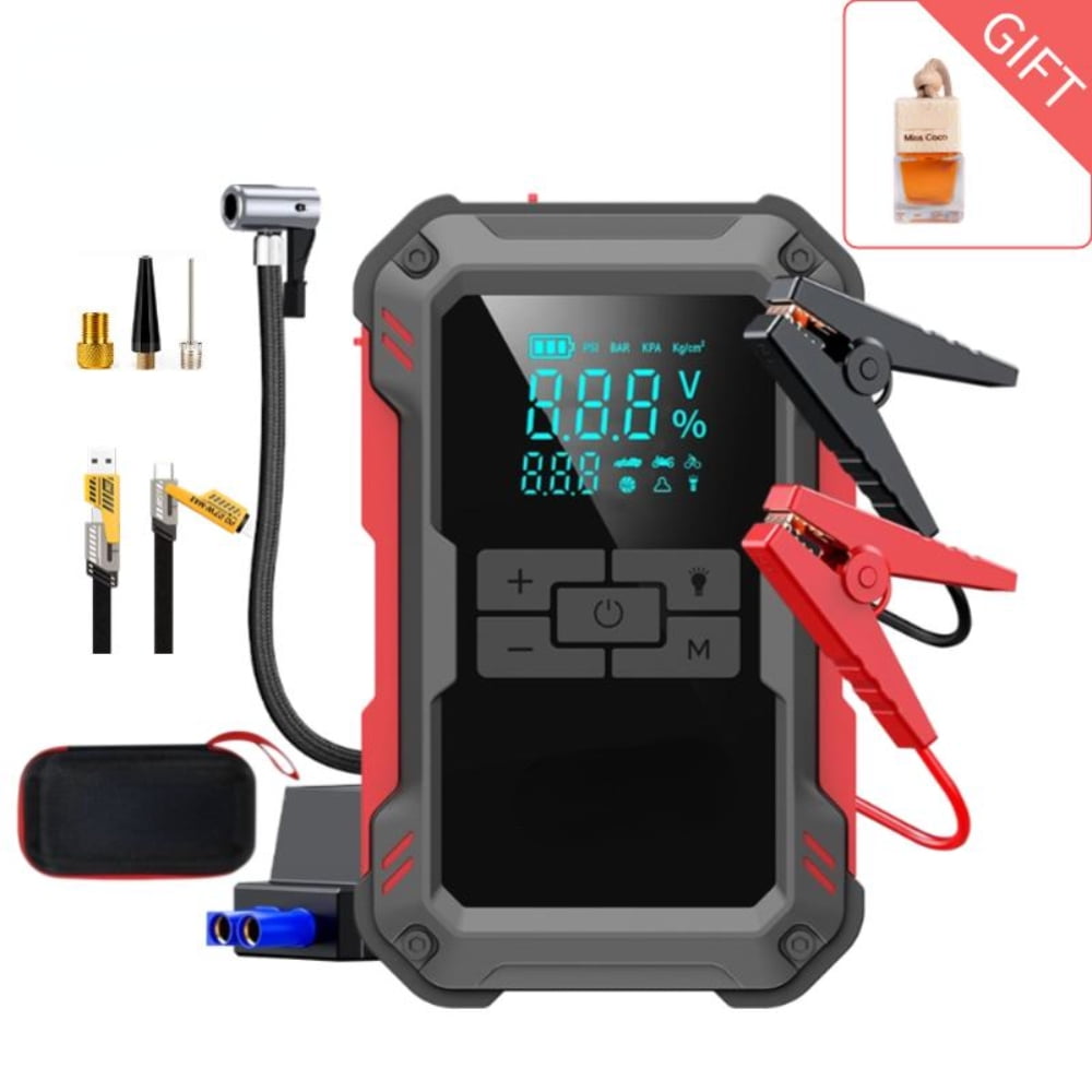 Ultra-Safe Jump Starter for All 12V Vehicles – 150 PSI Air Compressor, 45W Fast Charging, Tire ...