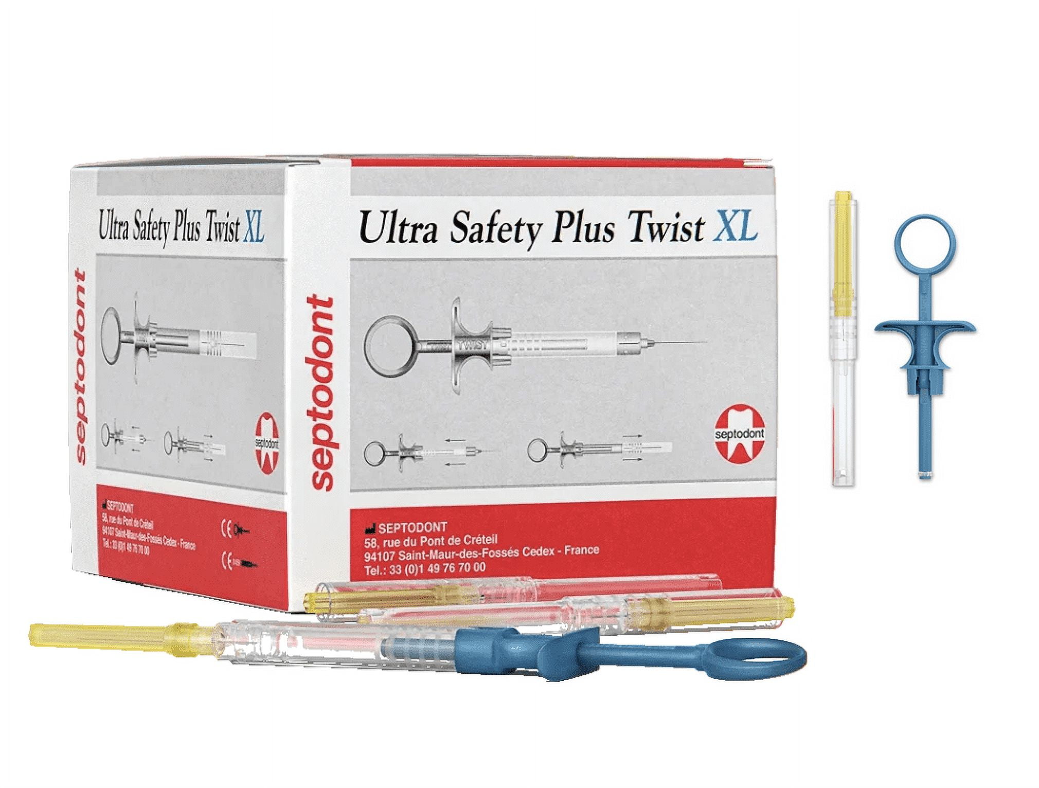 Ultra Safety Plus Twist XL Blue 30G, L 25mm Short 100/Box + 1 Handle - Walmart.com