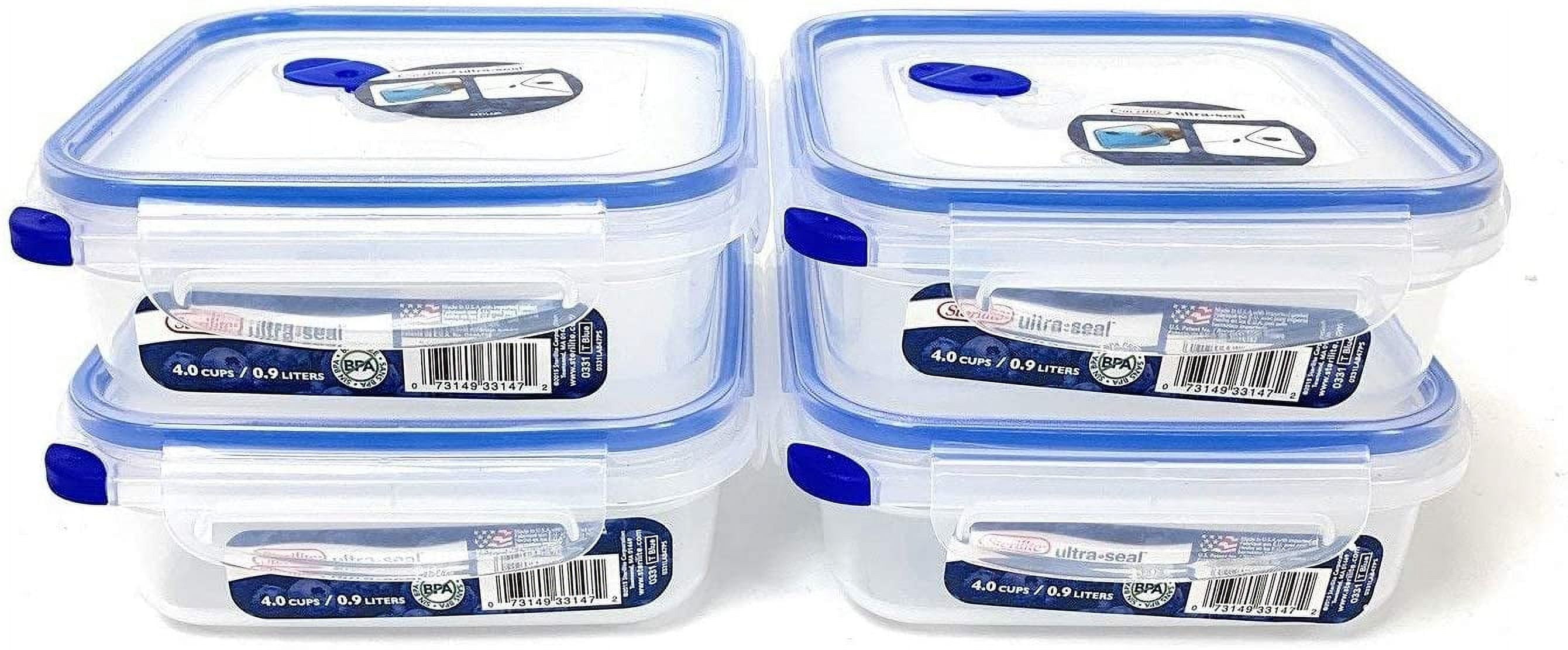 Ultra-Seal Square Latch Container, 4 Cups - Walmart.com